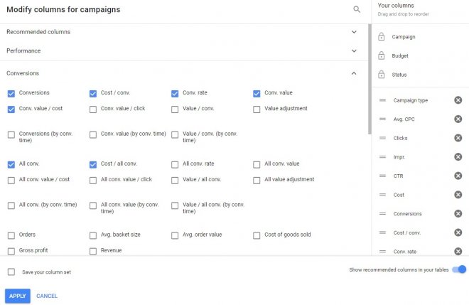 Ten Custom Columns using The New Impression Share Column You Can Create ...